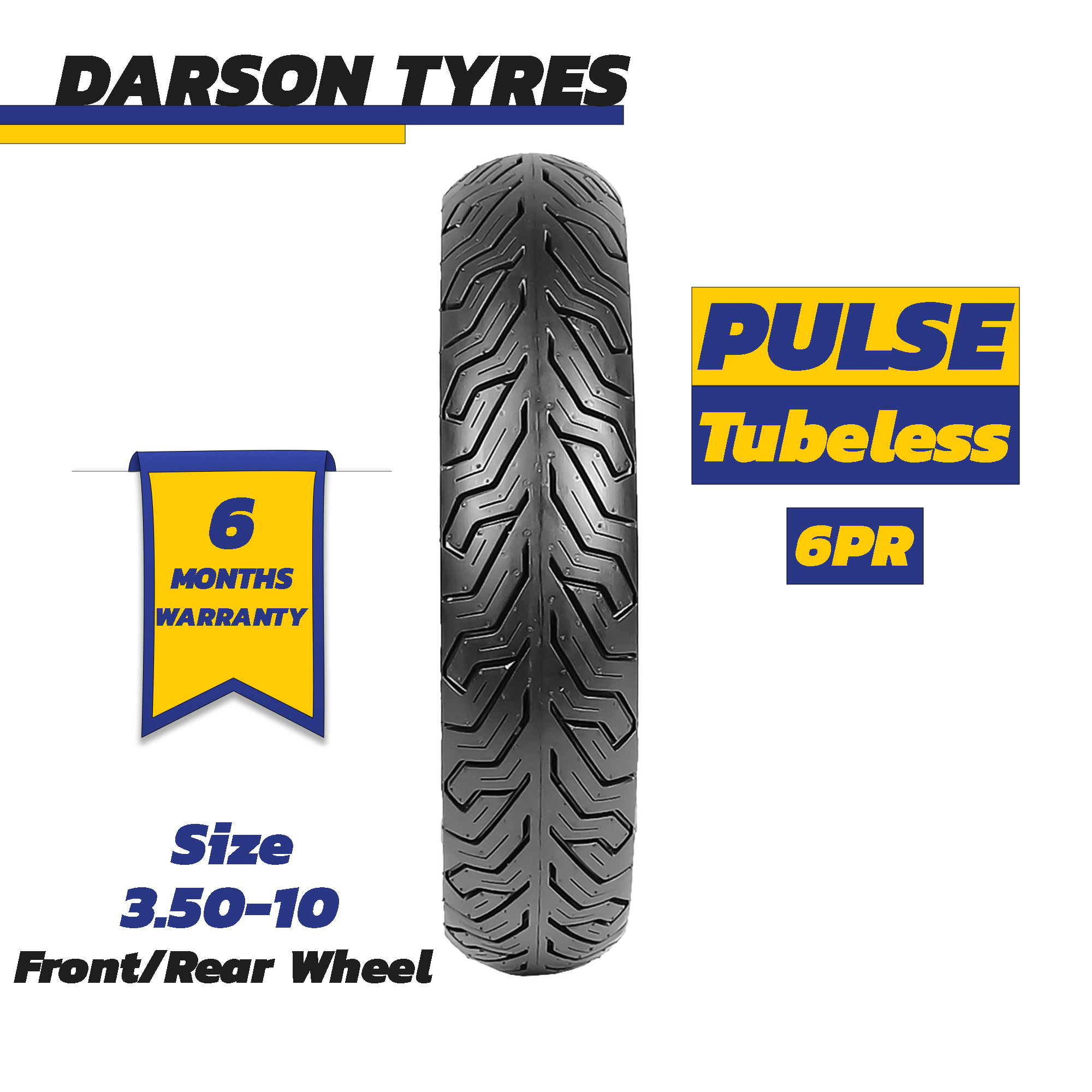 PULSE 3.50-10 (Front/Rear Wheel) – Tubeless Scooty Tyre – DARSON TYRES ...